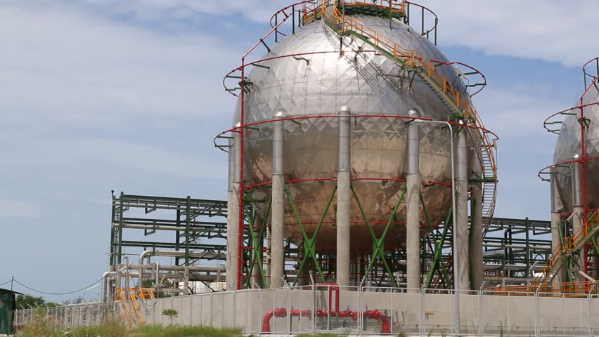 Spherical Gas Tank in the Stock Footage Video (100% Royalty-free ...
