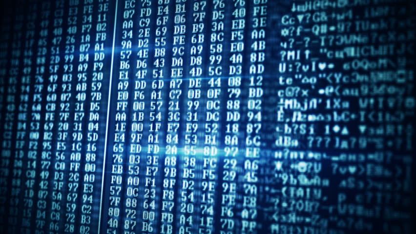 Technologic Background Representation Binary Code Digits Stock Footage Video 100 Royalty Free
