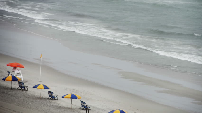 raining beach ocean waves Stock Footage Video (100% Royalty-free ...