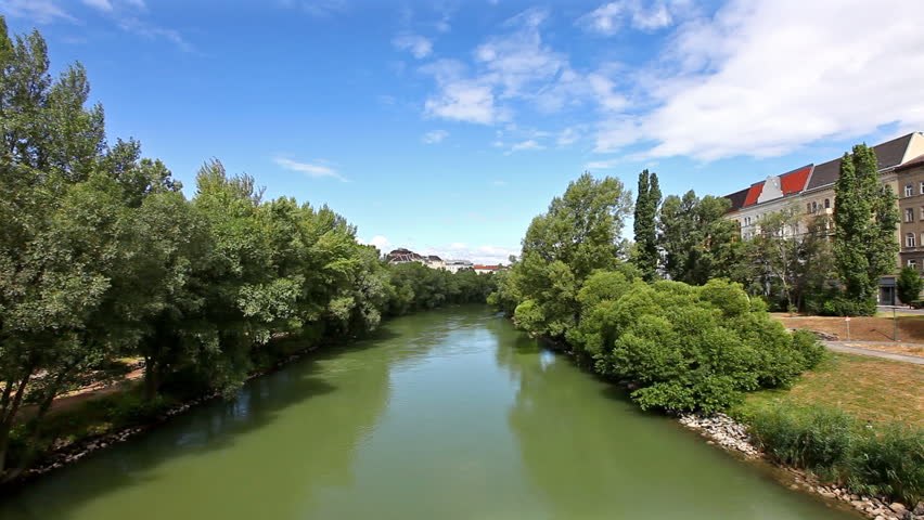 Danube Canal in Vienna - Stock Footage Video (100% Royalty-free ...