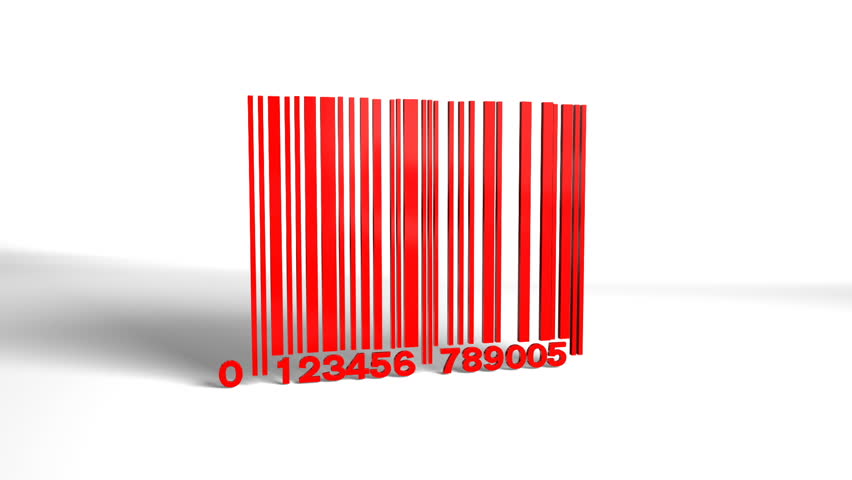 red bar code on white background Stock Footage Video (100% Royalty-free ...