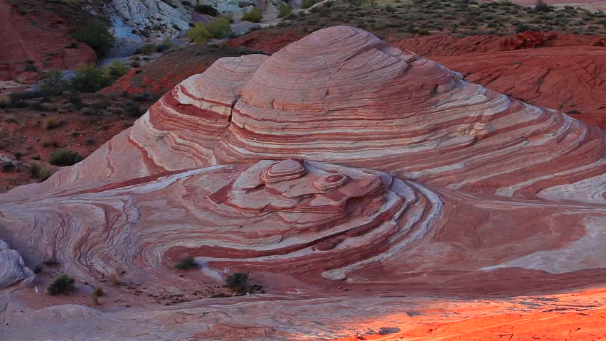 fire wave famous rock formation valley Stock Footage Video (100% ...