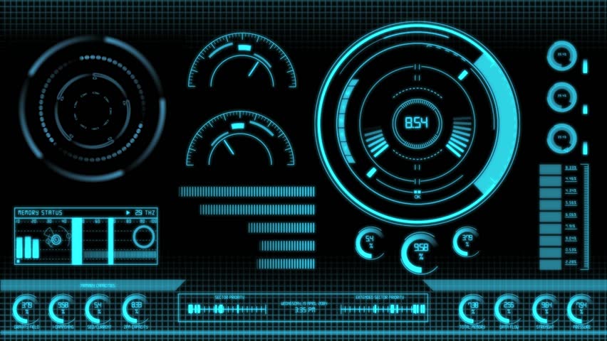 3d animation od futuristic computer data Stock Footage Video (100% ...