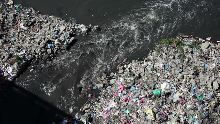 hd polluted river bagmati kathmandu nepal Stock Footage Video (100% ...