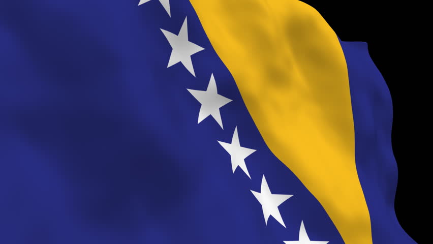national flag bih bosnia herzegovina Stock Footage Video (100% Royalty ...