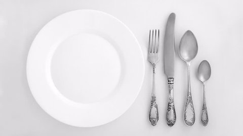 Dinner Plate Setting Top View Stock Photo 571606036 | Shutterstock