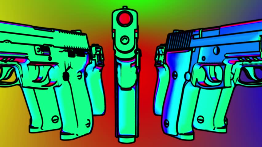 rainbow colorful guns background Stock Footage Video (100% Royalty-free ...