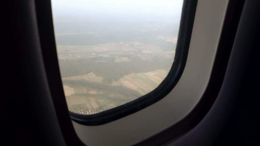 Airplane Window View. Airborne Aircraft. Stock Footage Video (100% ...