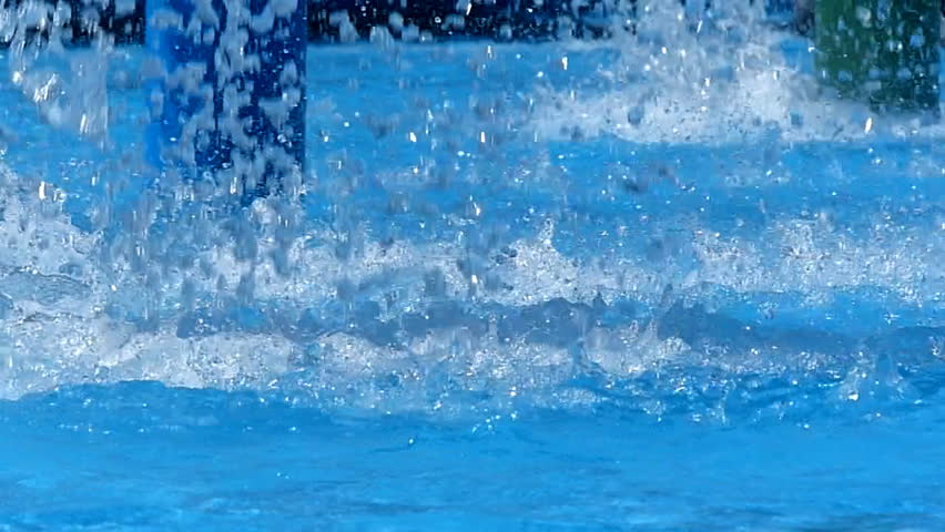 splash water swimming pool slow motion Stock Footage Video (100% ...
