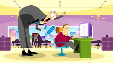 Employee Being Yelled By Boss Ignoring Stock Footage Video (100% ...