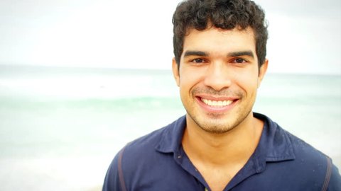 Portrait Young Handsome Man Smiling Outdoor Stock Photo (Edit Now ...
