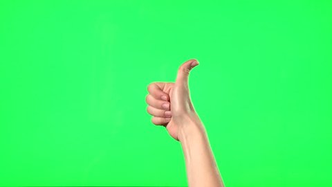 Female Hand Gestures On Green Screen Stock Footage Video (100% Royalty ...