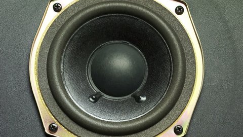 Closeup Moving Subwoofer Speaker Subwoofer Moving Stock Footage Video ...