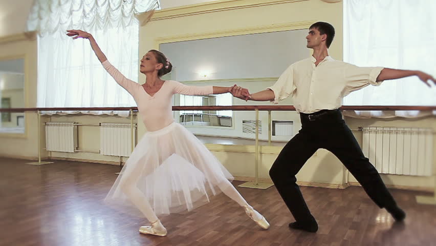 elderly ballerina practicing ballet young male Stock Footage Video (100 ...