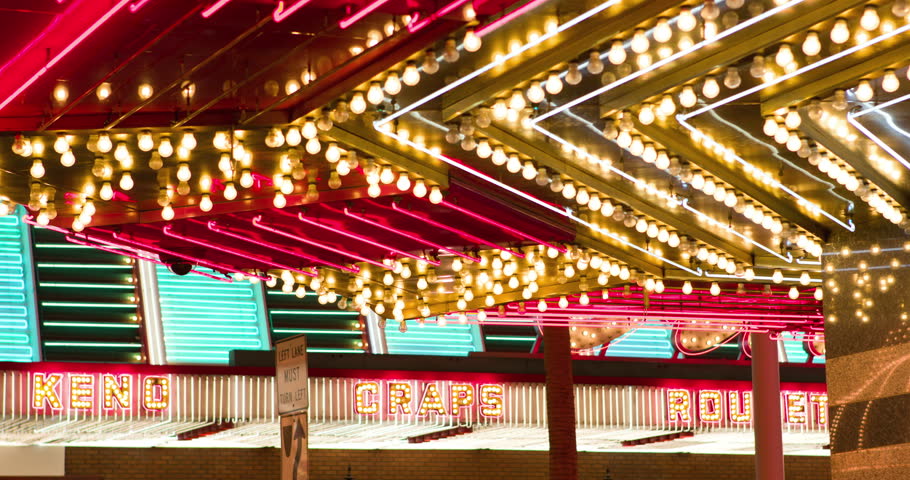 Flashing Lights Outdoor at Casino Stock Footage Video (100% Royalty ...