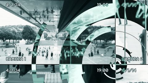 Cctv Split Screen Surveillance Camera Monitoring Stock Photo 1469652224 ...