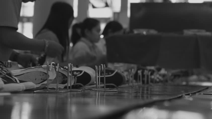 shoe making process production line footwear Stock Footage Video (100% ...