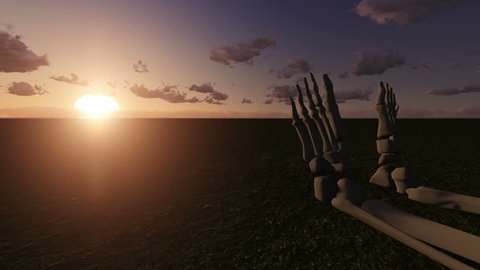 Human Skeleton Desert Stock Footage Video (100% Royalty-free) 6850921 ...