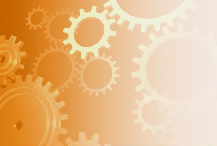 Orange Gears Engineering Technology Backdrop Soft Stock Footage Video ...