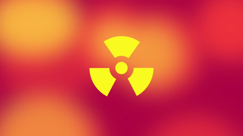 radioactive danger symbol shine red background Stock Footage Video (100 ...