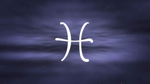 Pisces Sign Zodiac Animation Space 4k Stock Footage Video (100% Royalty ...