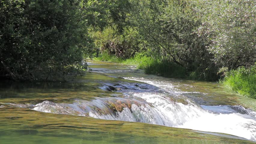 Beautiful Sparkling Low River Green Stock Footage Video (100% Royalty ...