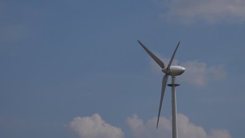 Single Blade Wind Turbine Function Plants Stock Footage Video (100% ...