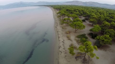 Marathon Beach Greece Aerial View Stock Footage Video (100% Royalty ...