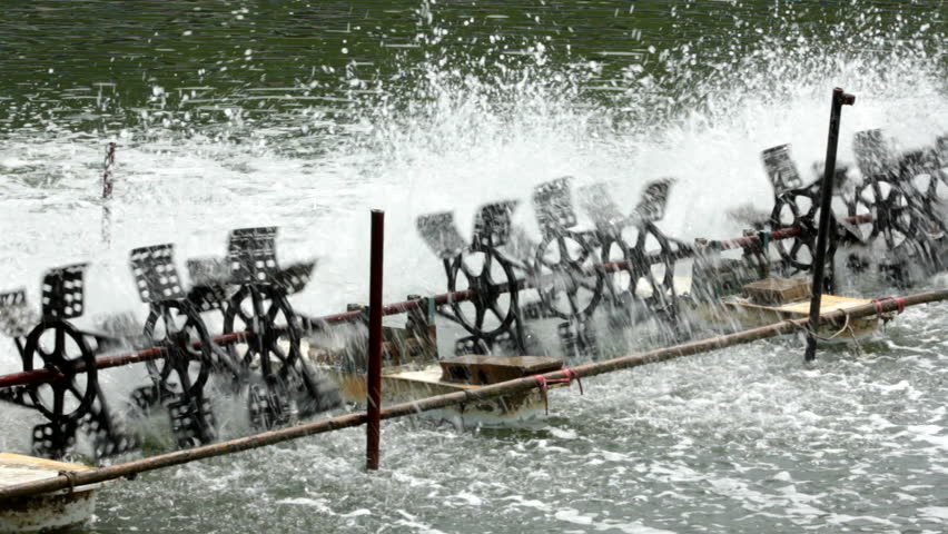 environment water pollution treatment electric turbine Stock Footage ...