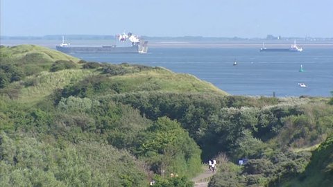 View Dune Crest Western Scheldt Westerschelde Stock Footage Video (100% ...