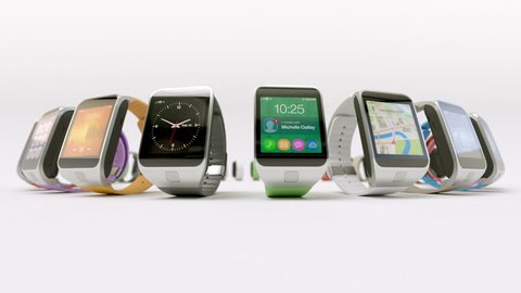 Seamlessly Looping Animation Multiple Smart Watches Stock Footage Video ...
