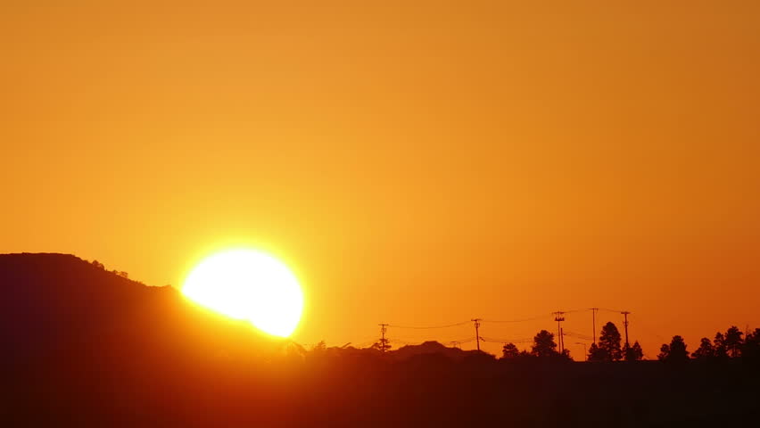 large sun rising red sky power Stock Footage Video (100% Royalty-free ...