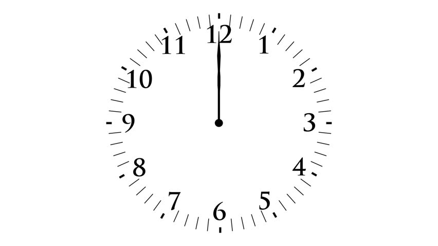 Animation Clock Time With Seconds Vid o De Stock 100 Libre De 