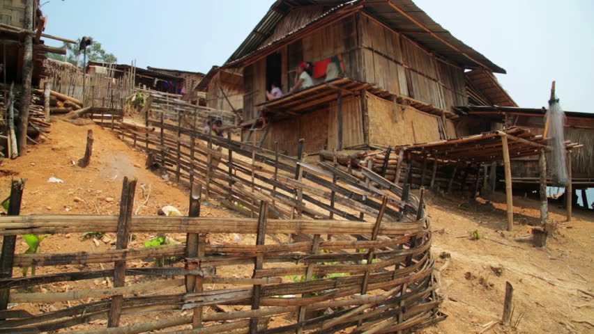 indigenous tribal culture akha tribe village Stock Footage Video (100% ...