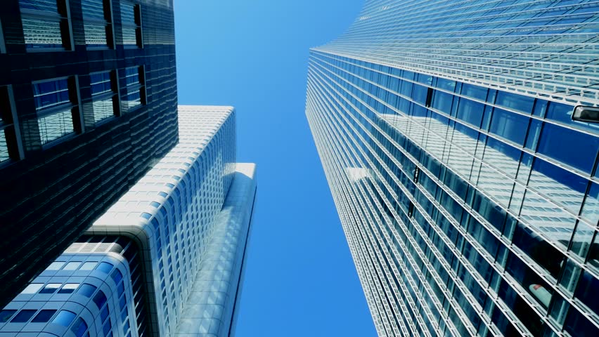 Bank Buildings. Modern Skyscrapers. Skyline. Stock Footage Video (100% ...