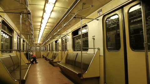 Subway Train Moscow Metro Underground Russia Stock Footage Video (100% ...
