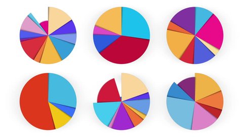 Pie Chart 6 Slice Section Levels Stock Illustration 1102113689 ...