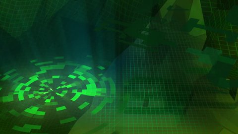 Green Techno Loop Abstract Technology Animation Stock Footage Video ...
