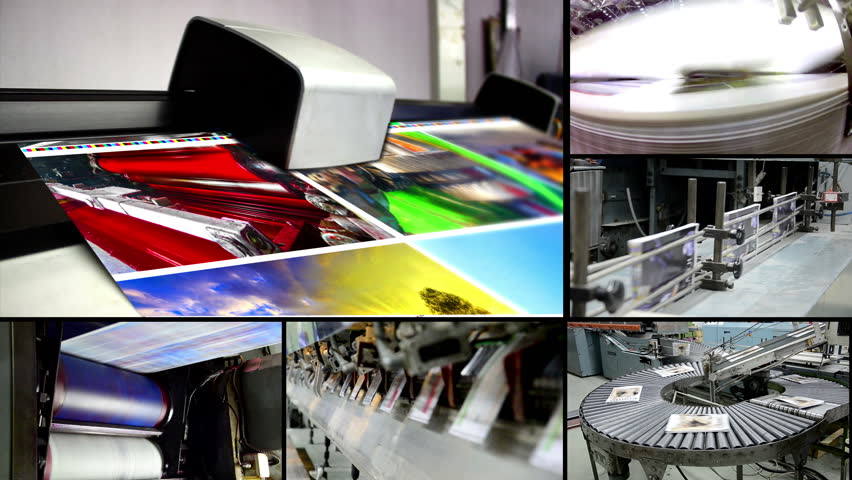 4k Print Montage Video Wall Stock Footage Video (100% Royalty-free ...