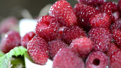 ripe chilled red raspberries dry ice Stock Footage Video (100% Royalty ...