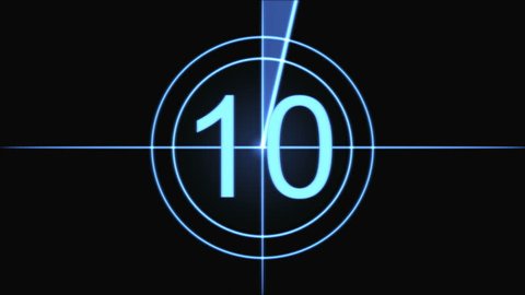 Movie Countdown Animation Blue: vídeo stock (100% livre de direitos ...