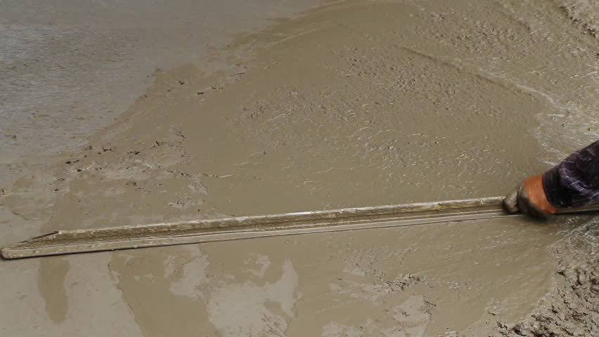 Wood Trowel Working to Smooth Stock Footage Video (100% Royalty-free ...