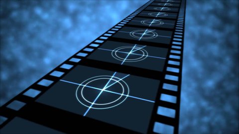 Movie Countdown Animation Loop Orange Stock Footage Video (100% Royalty ...