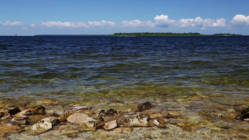 Horizon of Lake Michigan under Clear Skies, Michigan image - Free stock ...
