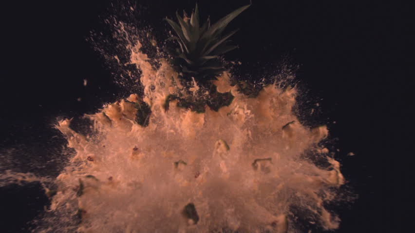 pineapple explosion full hd 1080p 2k Stock Footage Video (100% Royalty ...