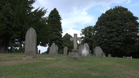 Stafford Cemetery Staffordshire England August 9th Stock Footage Video ...