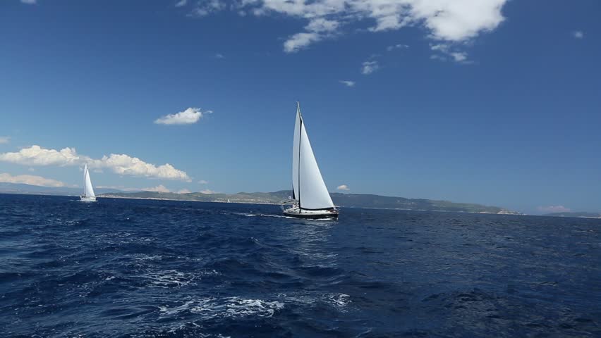 Sailing in the Wind Through Stock Footage Video (100% Royalty-free ...