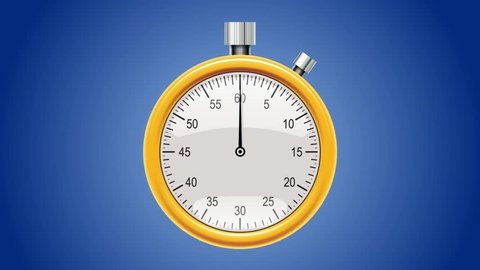Stopwatch Animated 60 Second Stock Footage Video (100% Royalty-free ...