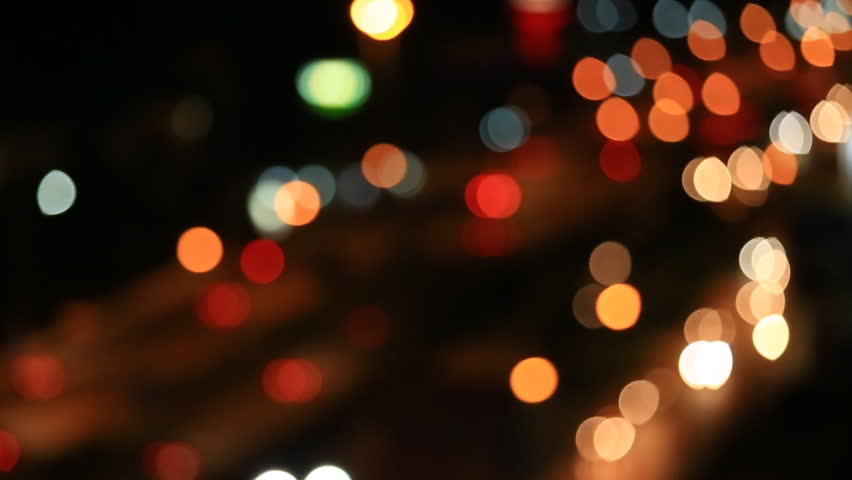 Light Car Bokeh Moving On Stock Footage Video (100% Royalty-free ...