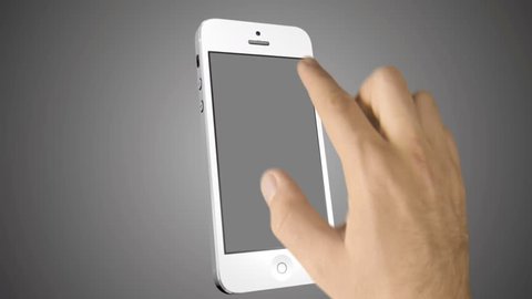 Animated Smart Phone Rotates Touch Screen Stock Footage Video (100% ...